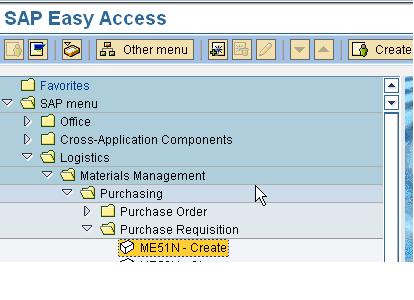 How to Create Purchase Requisition in SAP MM - T Code - ME51N
