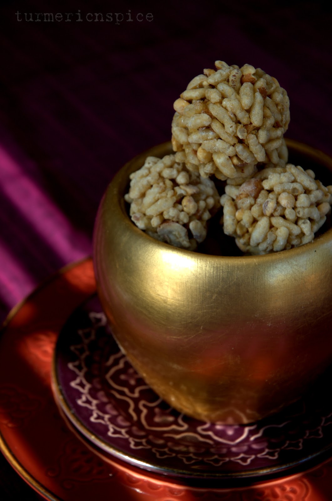 Turmeric n spice: Puri Unde - Caramelized rice puffs