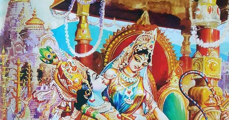 CHODAVARAMNET: RUKMINI AND KRISHNA PAINTING ART