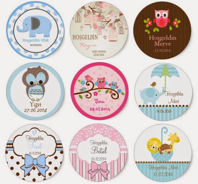 STİCKER VE BEBEK ŞEKERİ KARTLARI-MUTLU İLKLER ATÖLYESİ