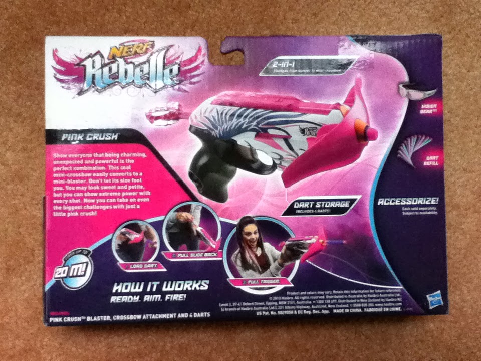 Outback Nerf: Nerf Rebelle Pink Crush Review (20m Aus Grey Trigger)