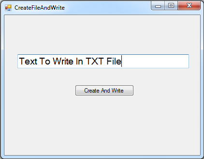 C# Create And Write In Text File - C#, JAVA,PHP, Programming ,Source Code