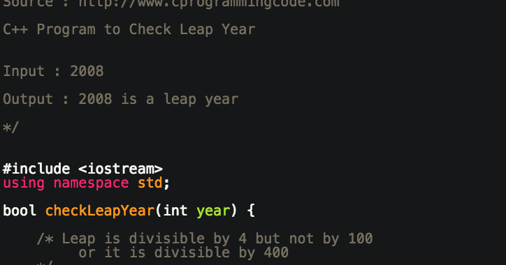 C Program To Check Leap Year Using Function Coltewacrawford