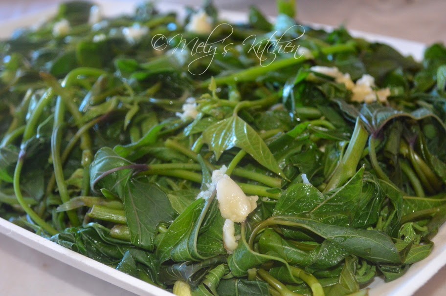 Mely's kitchen: Blanched Camote Tops