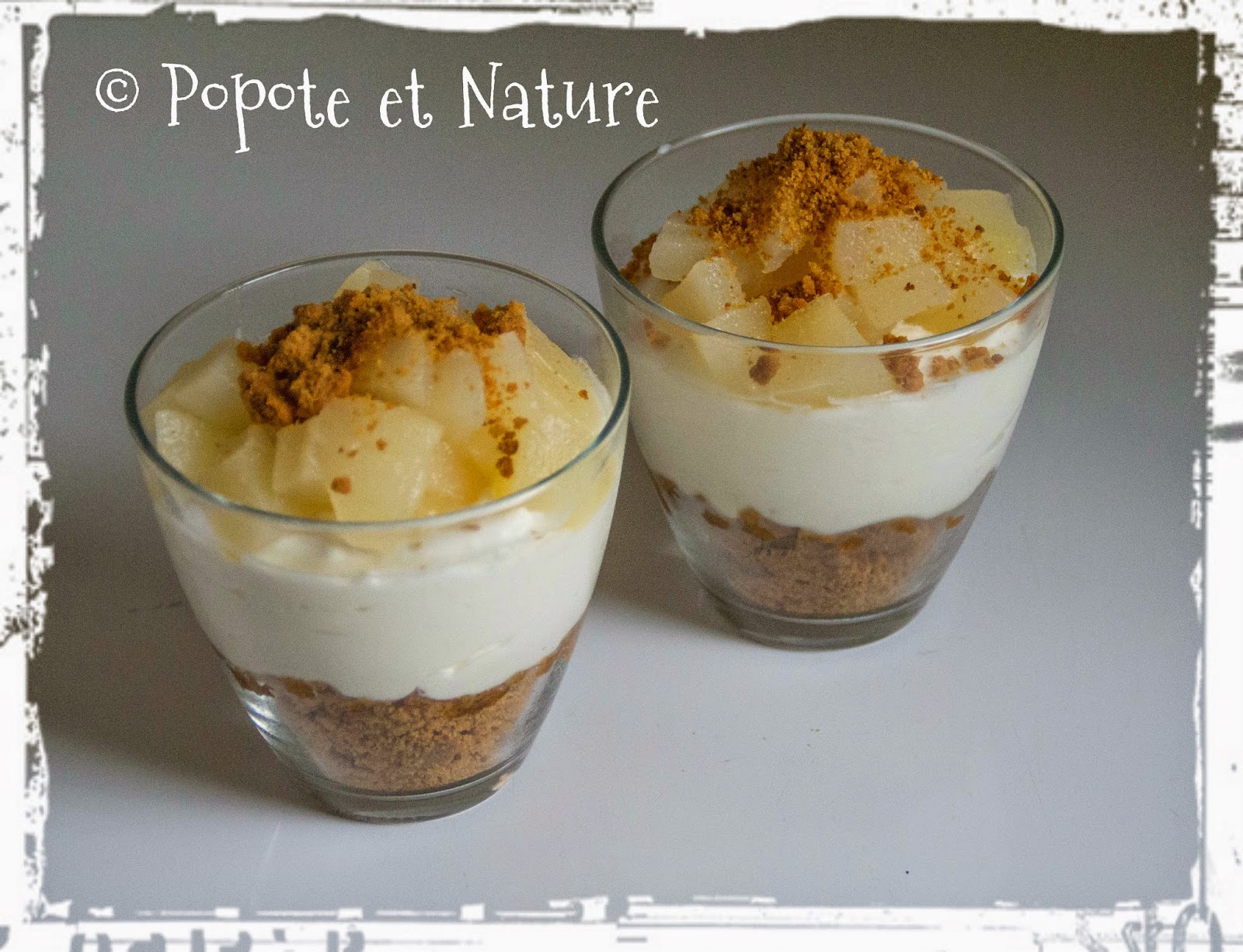 Popote et Nature: Verrine cheesecake aux poires et aux biscuits caramel ...