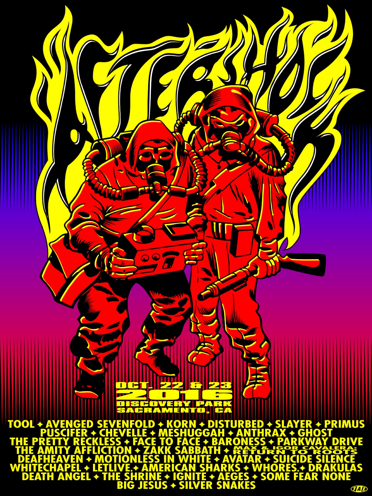 INSIDE THE ROCK POSTER FRAME BLOG: TAZ Jim Evans Aftershock Festival ...