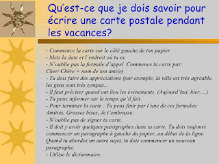 A la découverte de la France: Comment écrire une carte postale à des amis