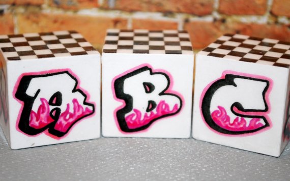 Graffiti Alphabet Block Style Lowercase