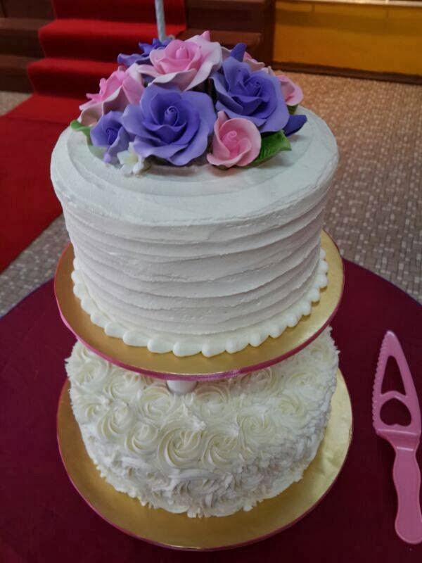 GG Home Biz Cakes & Wedding Cakes: Purple and White 2-tier Buttercream ...