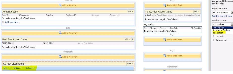 Sharing the experience: Module feature: ListViewWebPart how to hide the toolbar?