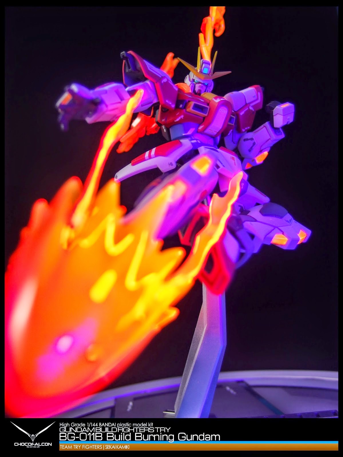 Painted Build: HGBF 1/144 Build Burning Gundam With Florescent Gloss Coat
