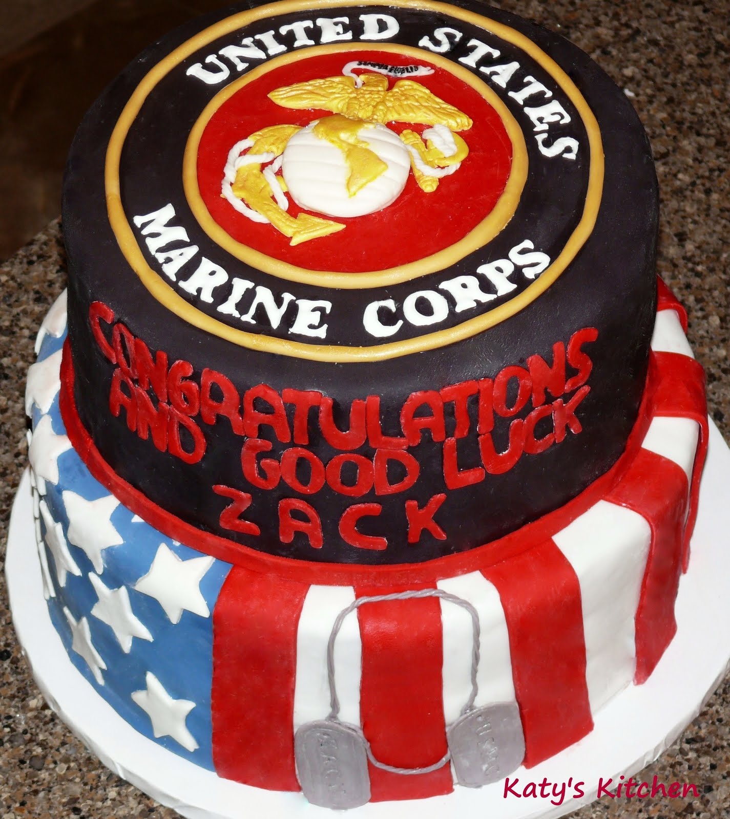 Katy's Kitchen: Marine Corps Cake