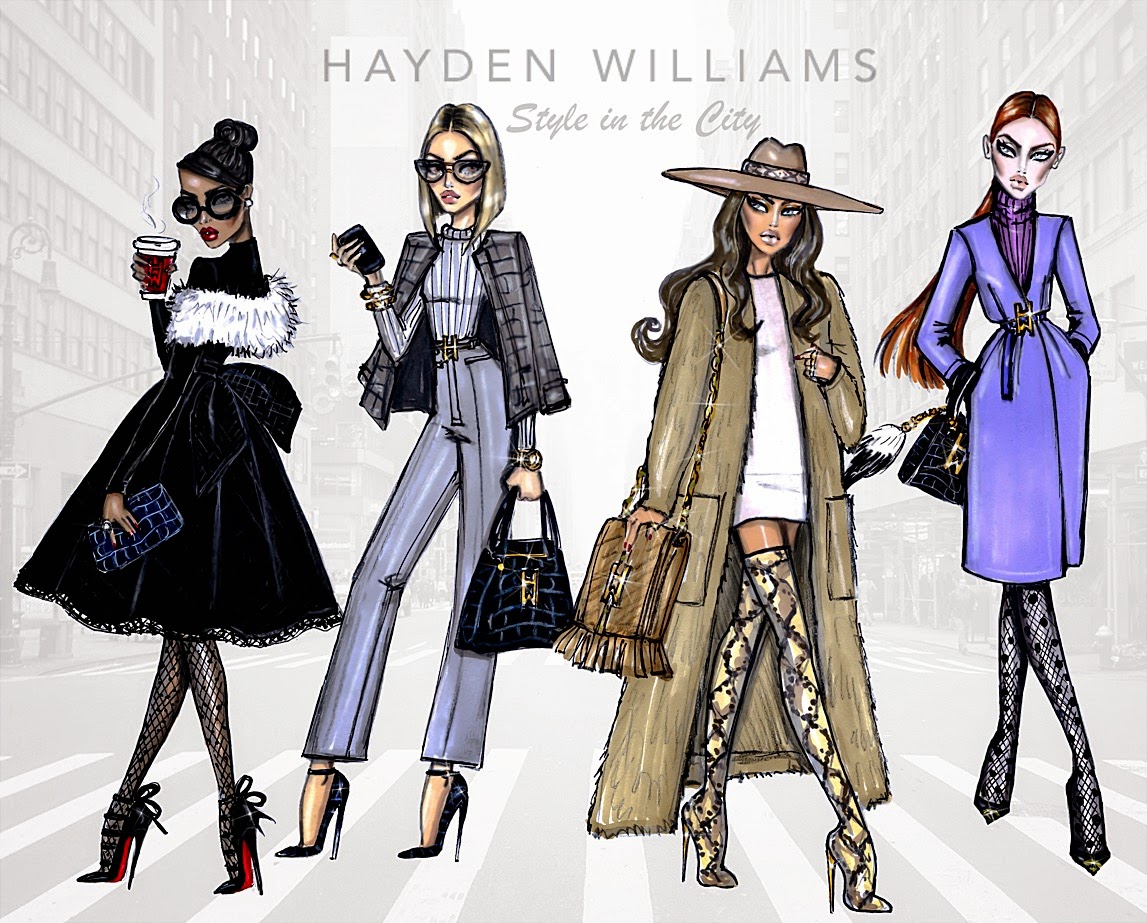 Hayden Williams Fashion Illustrations: Style in the City collection by ...