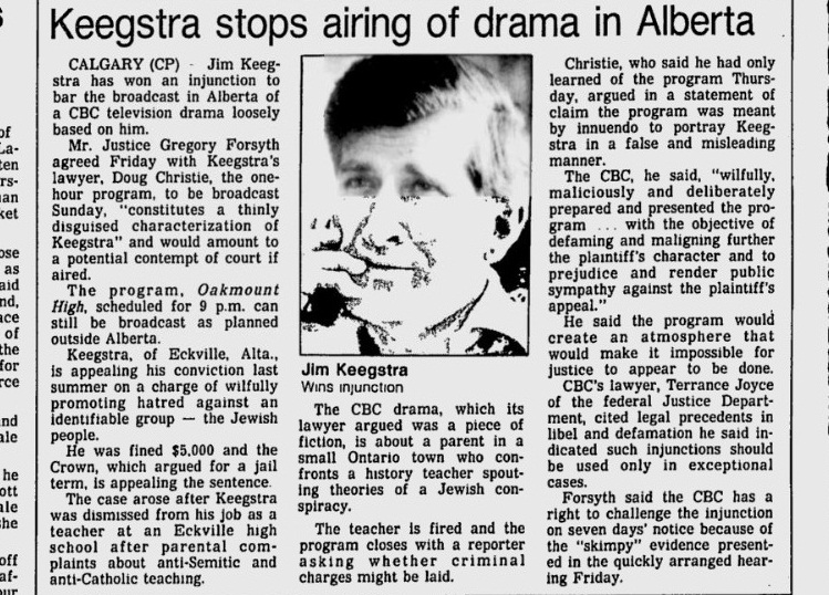 Anti-Racist Canada: The ARC Collective: Doug Christie: The Truth Will ...