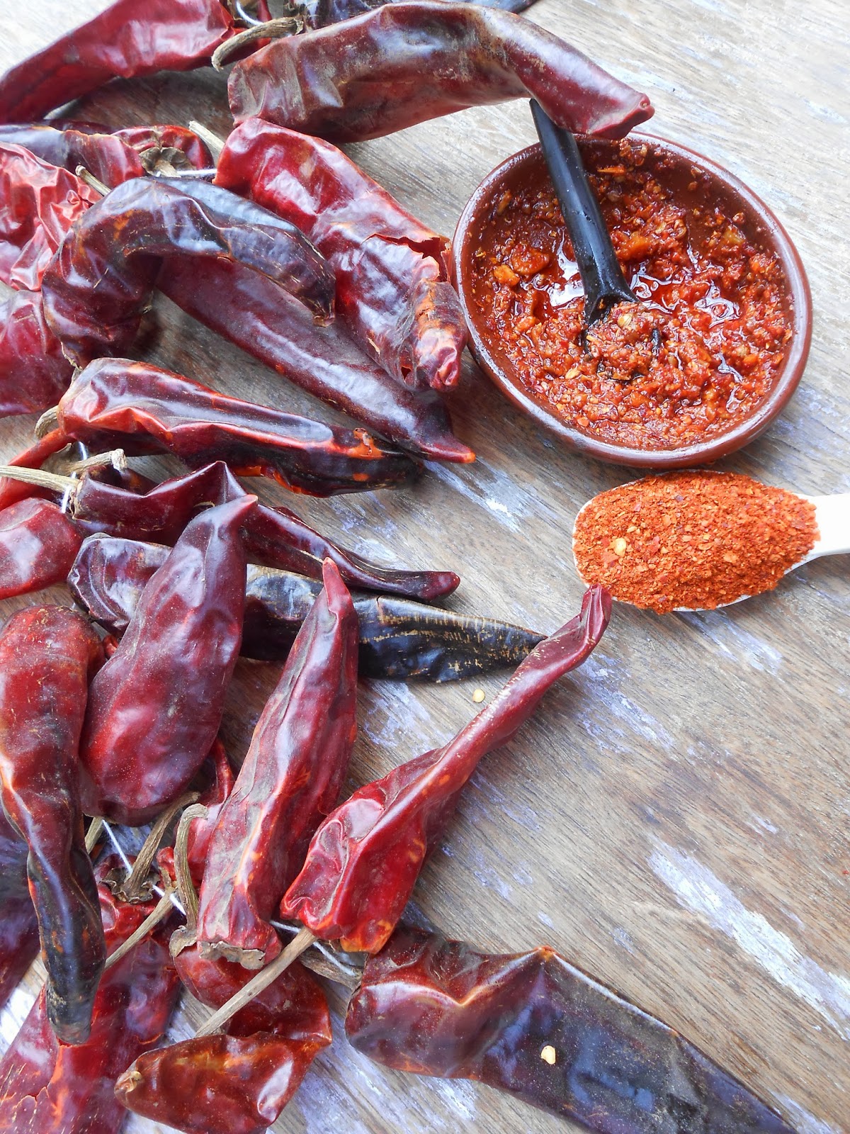 Cocina Chilena . Recetas Caseras: Salsa de Ají Merkén con ajo chilote