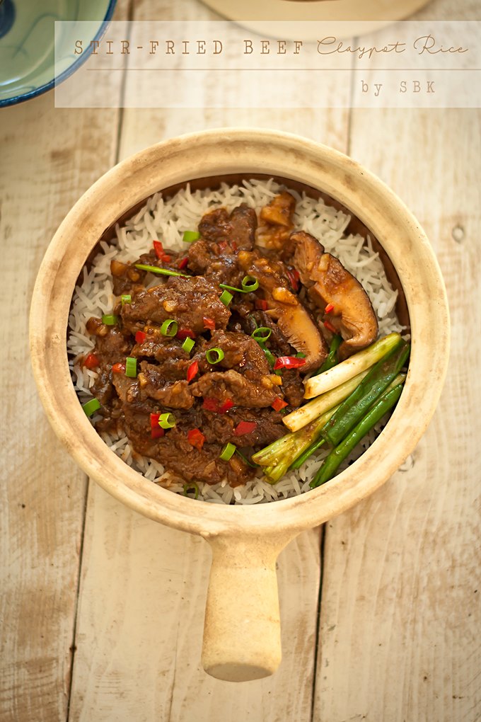 Melley Mey's Kitchen : ~ Stir-Fried Beef Claypot Rice Recipe...