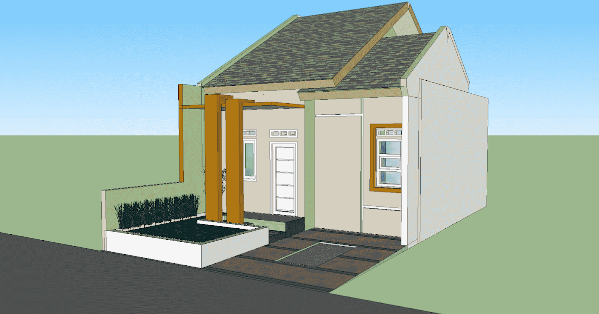 Gambar Rumah Sederhana AutoCAD & Sketchup Type 40/72 (Lengkap dengan ...