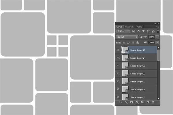 PhotoEffect: Make a Rounded Squares photo collage in Photoshop