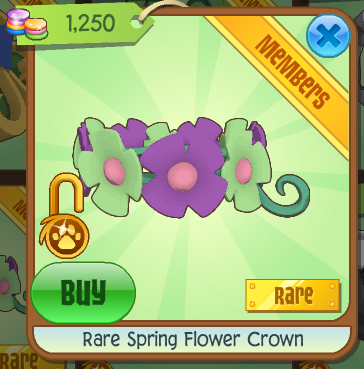 Animal Jam Spirit Blog: Rare Spring Flower Crown & Speed Den Decoration