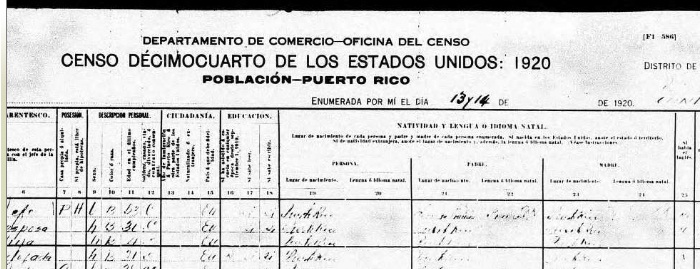 RootDig.com: 1920 US Census Forms in Spanish