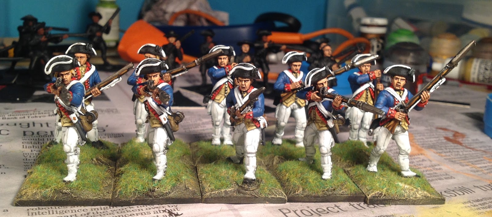 15mm paint shack: AWI 40mm Front Rank Continental Infantry finished