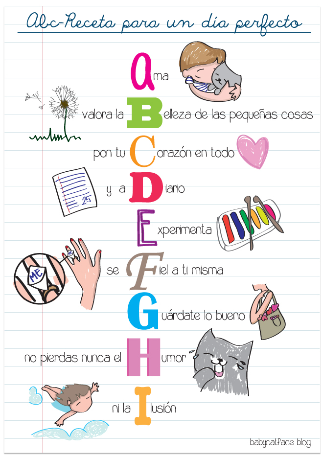ABC DAY - RECETA PARA UN DÍA PERFECTO - babycatface