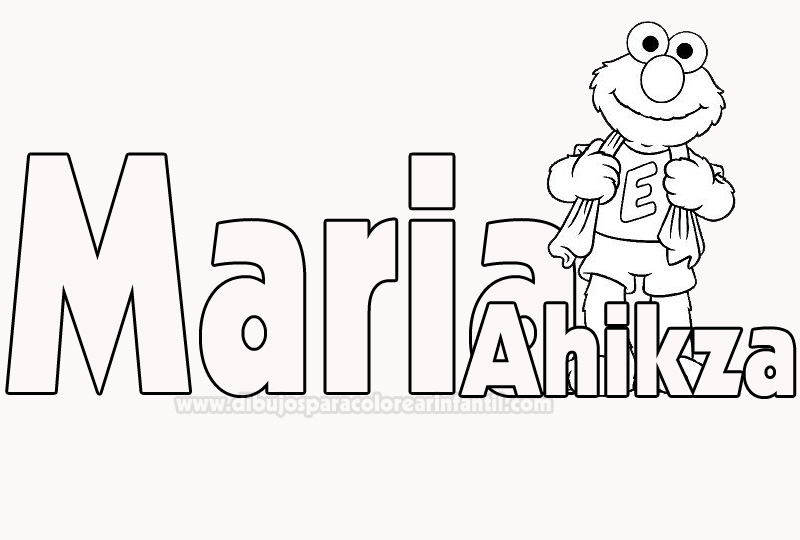Nombre maria para colorear - Imagui