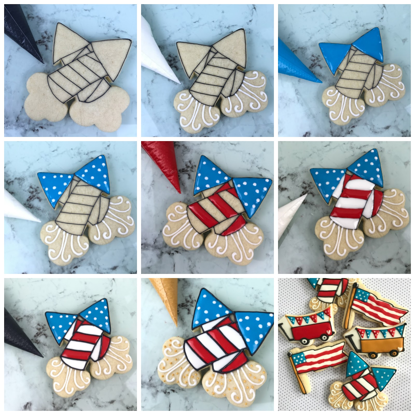 4th of July Cookie Set Tutorial | Sweet Jenny Belle - easy sugar cookie ...