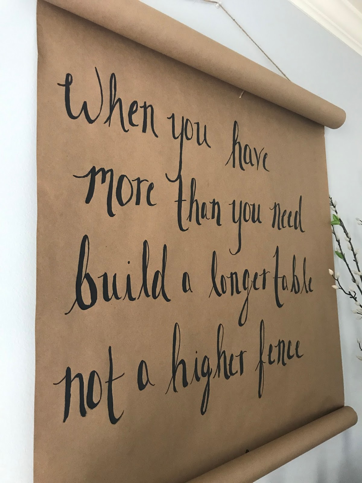 DIY Butcher Paper Sign | R&R at home