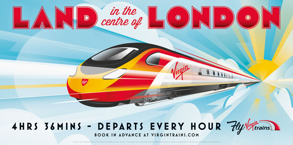 Virgin Trains launches a vintage inspired print ad campaign, "Fly ...