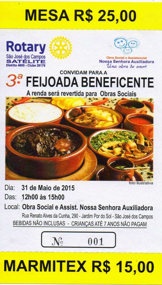 Rotary Club São José dos Campos-Satélite: 3a Feijoada Beneficente