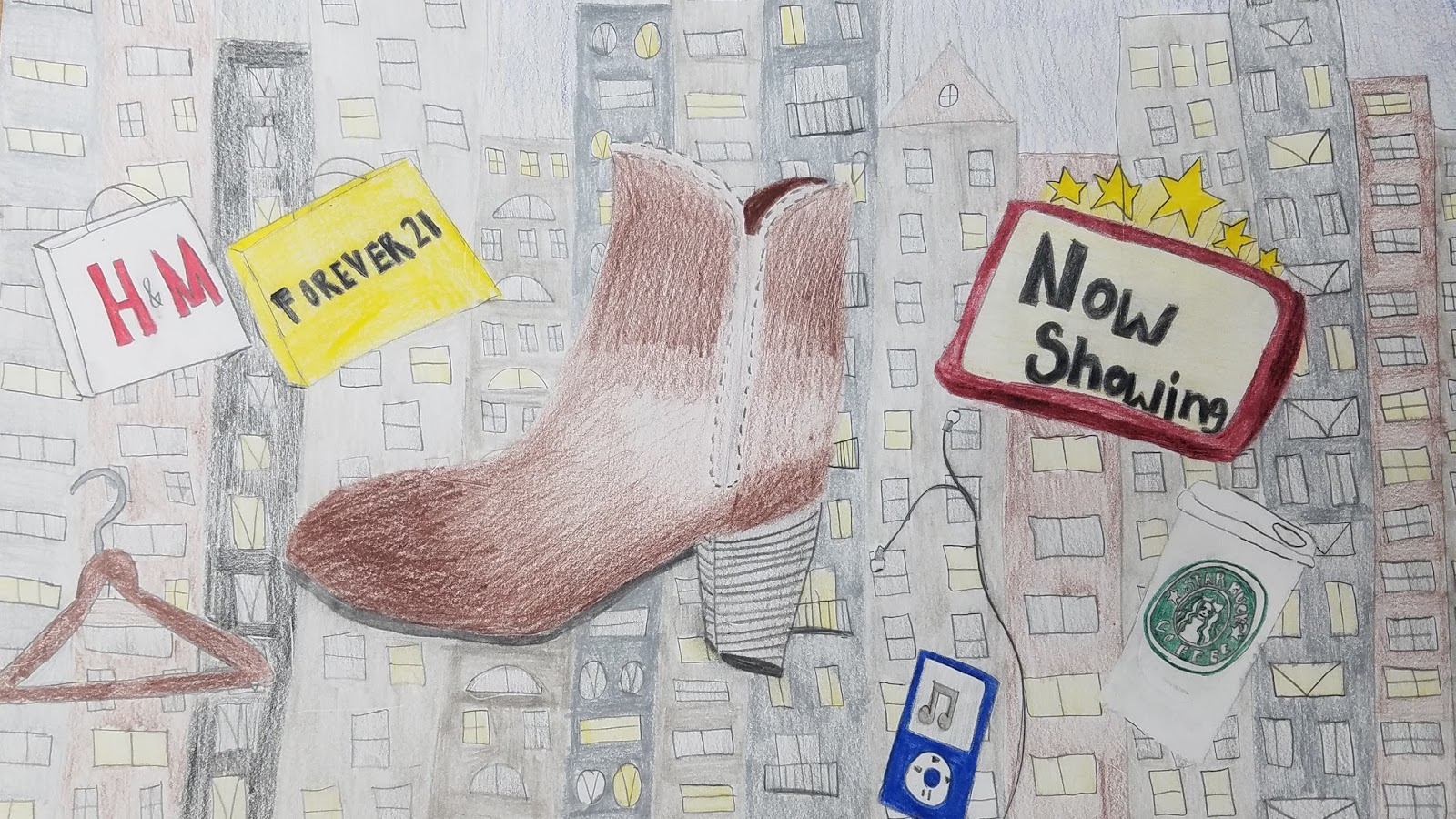 Jerdee's Art Classes: Drawing A | Shoe Drawings / Non Traditional Self ...