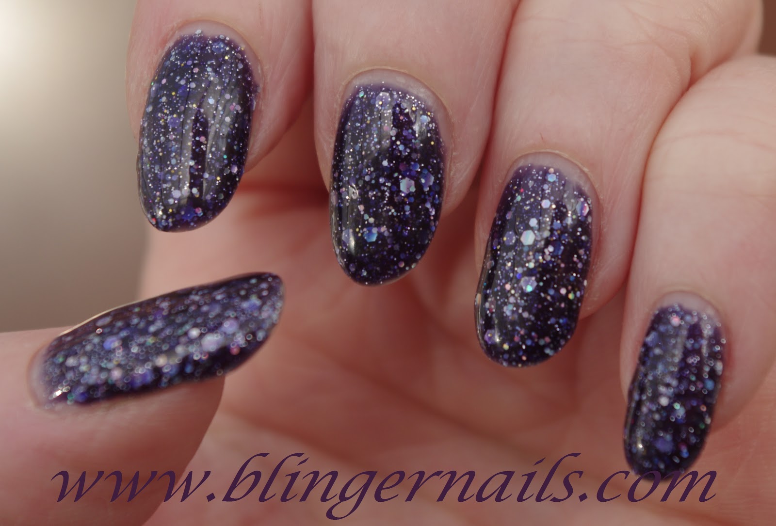 Blingernails: Bluesky Shellac - Diamond Plum