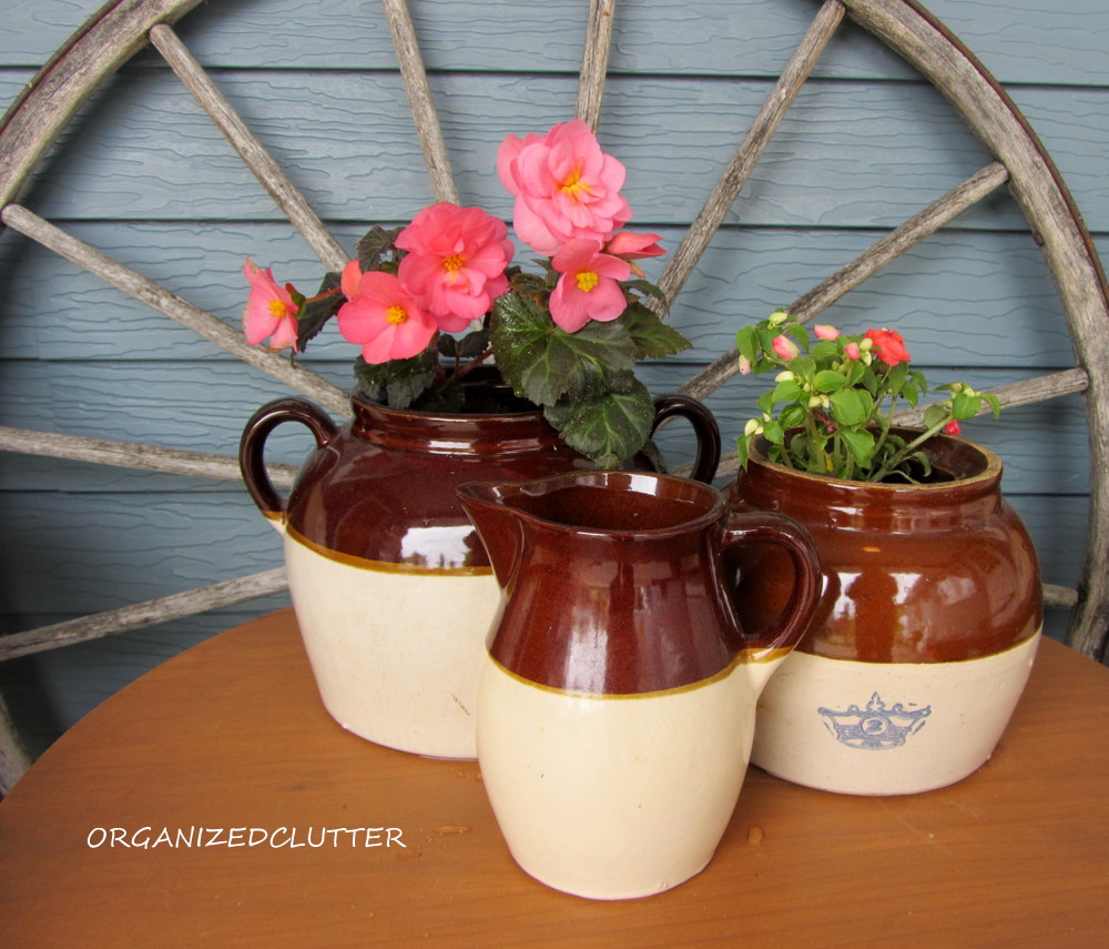 Decorating a Covered Patio with Vintage Collections - Organized Clutter