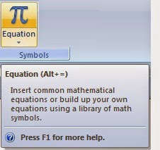 The Tongkow: Menyisipkan Simbol dan Rumus Matematika (EQUATION)
