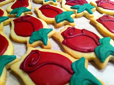 love.life.laughter. happily ever after...: red rose cookies