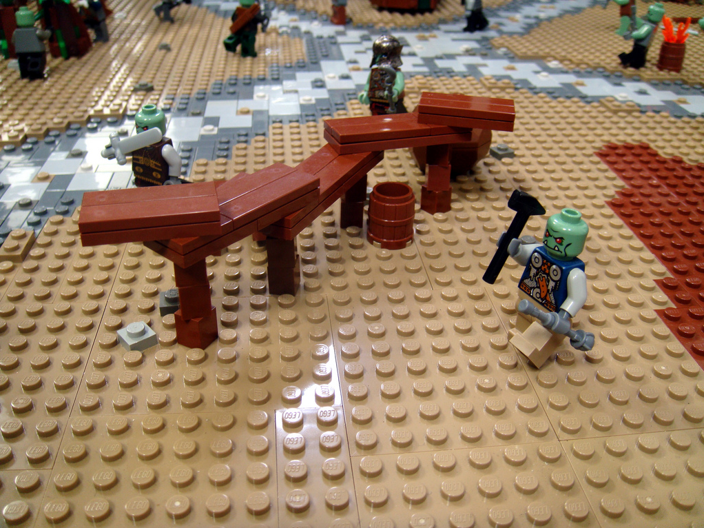 LEGO recreación de la batalla de Isengard