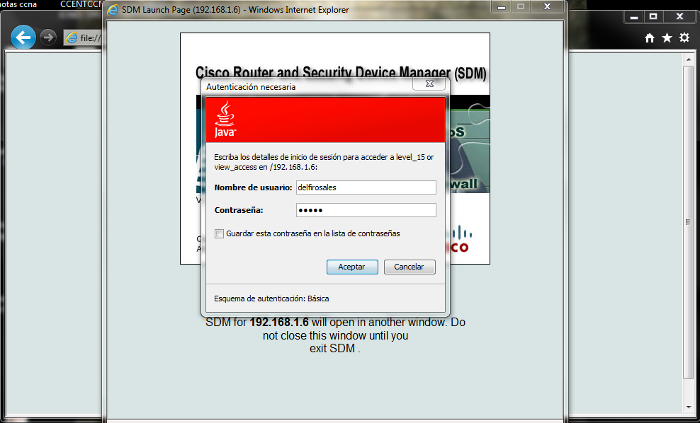 Configurando SDM en un Router Cisco - Seguridad y Redes