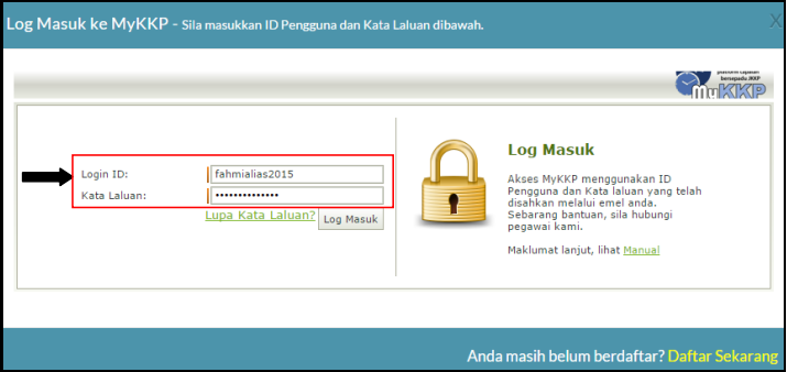 Cara Daftar Pengguna Baru Sistem Portal MyKKP