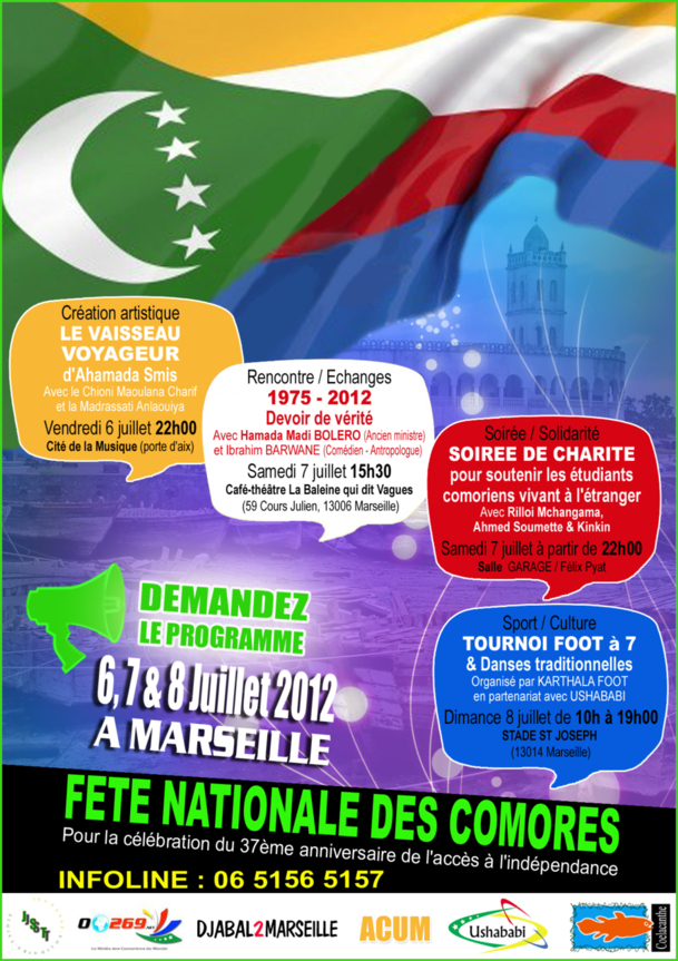 MARSEILLE.Fête du 37ème anniversaire de l'indépendance des Comores ...