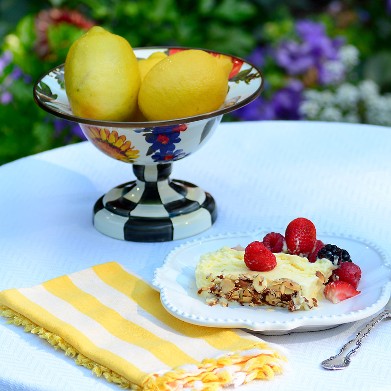Savoring Time in the Kitchen: Lemon Semifreddo with Berries and Amaretto