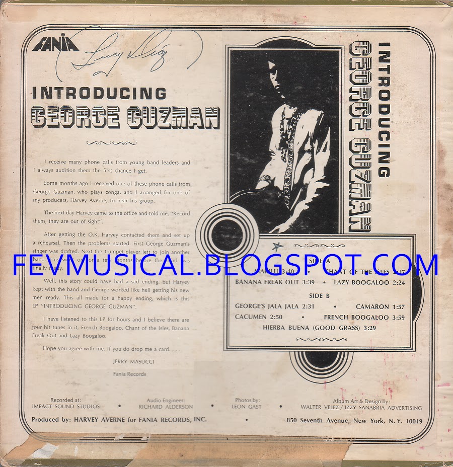 FEV MUSICAL: 1960's - George Guzman - Introducing (Fania)