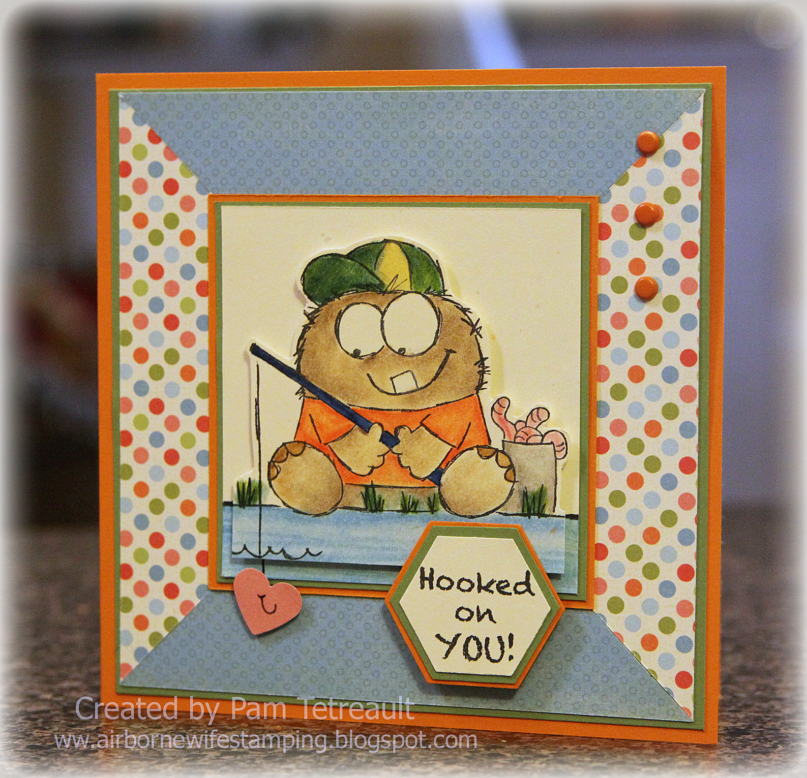 airbornewife's stamping spot: AC157 "Hooked On You!" card