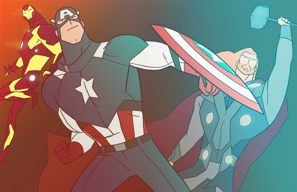Fashion and Action: Avengers & Animated Captain America Fan Art by Kris ...