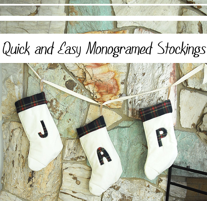 Quick and Easy Monogramed Stockings - Shwin & Shwin