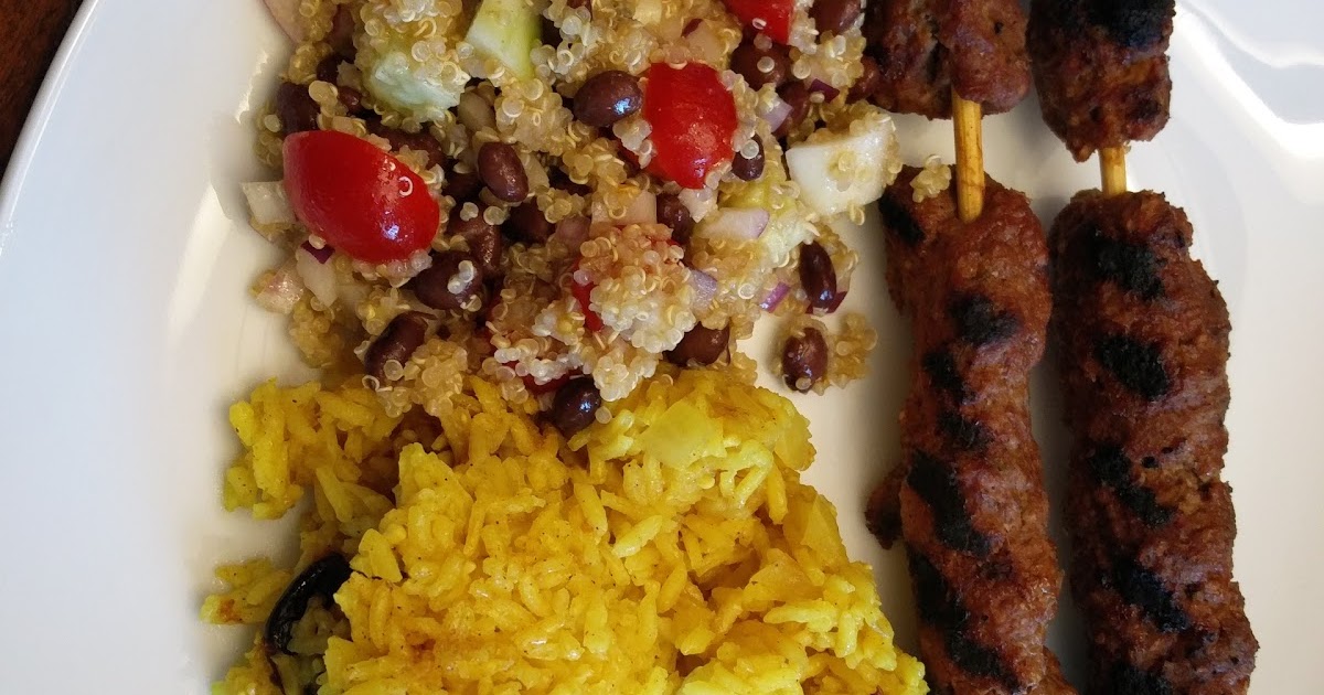 Nick and Alona Kitchen: Kofta Kabobs with Yellow Cherry Rice and Quinoa ...