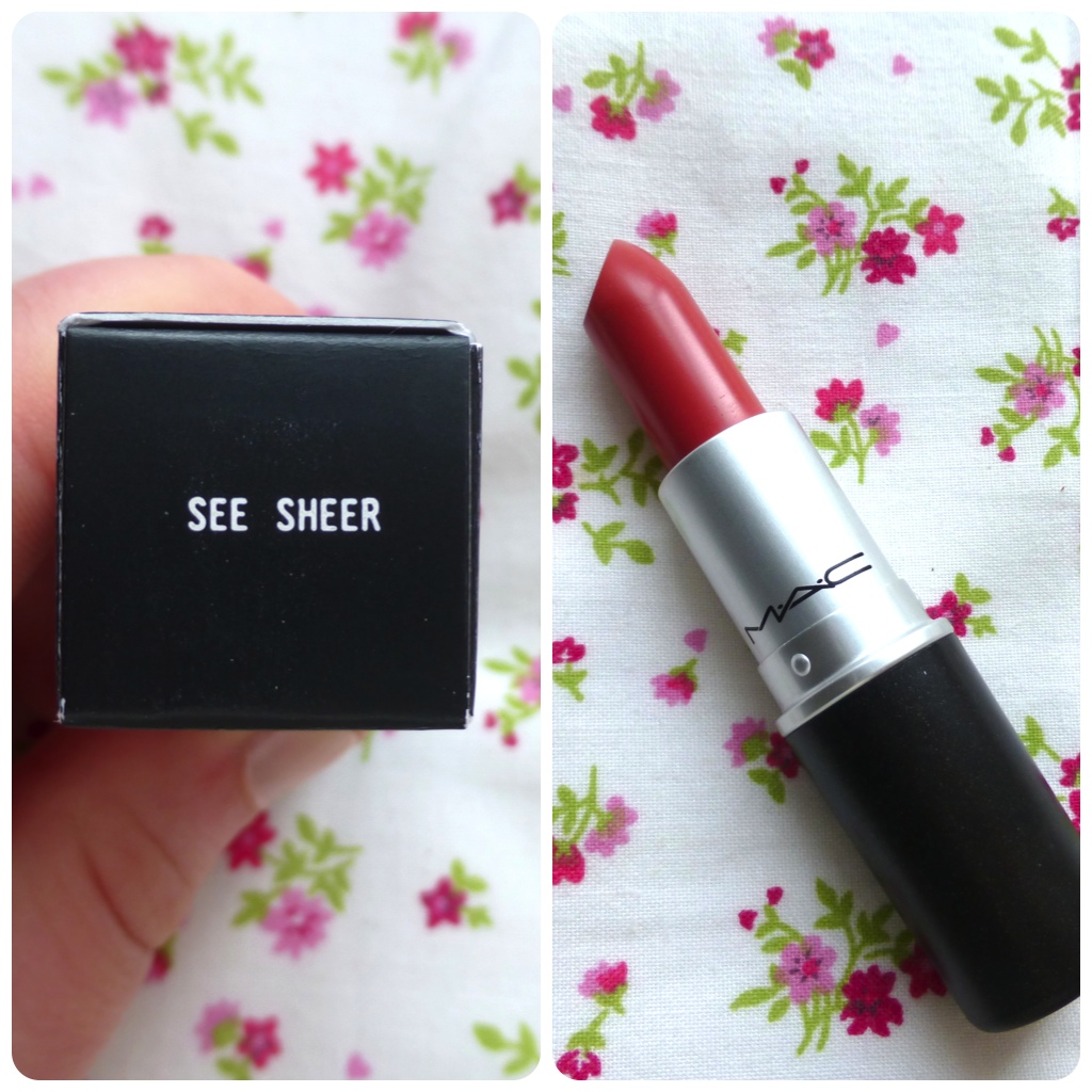 Blue Eyes and Flowers: MAC See Sheer Lipstick
