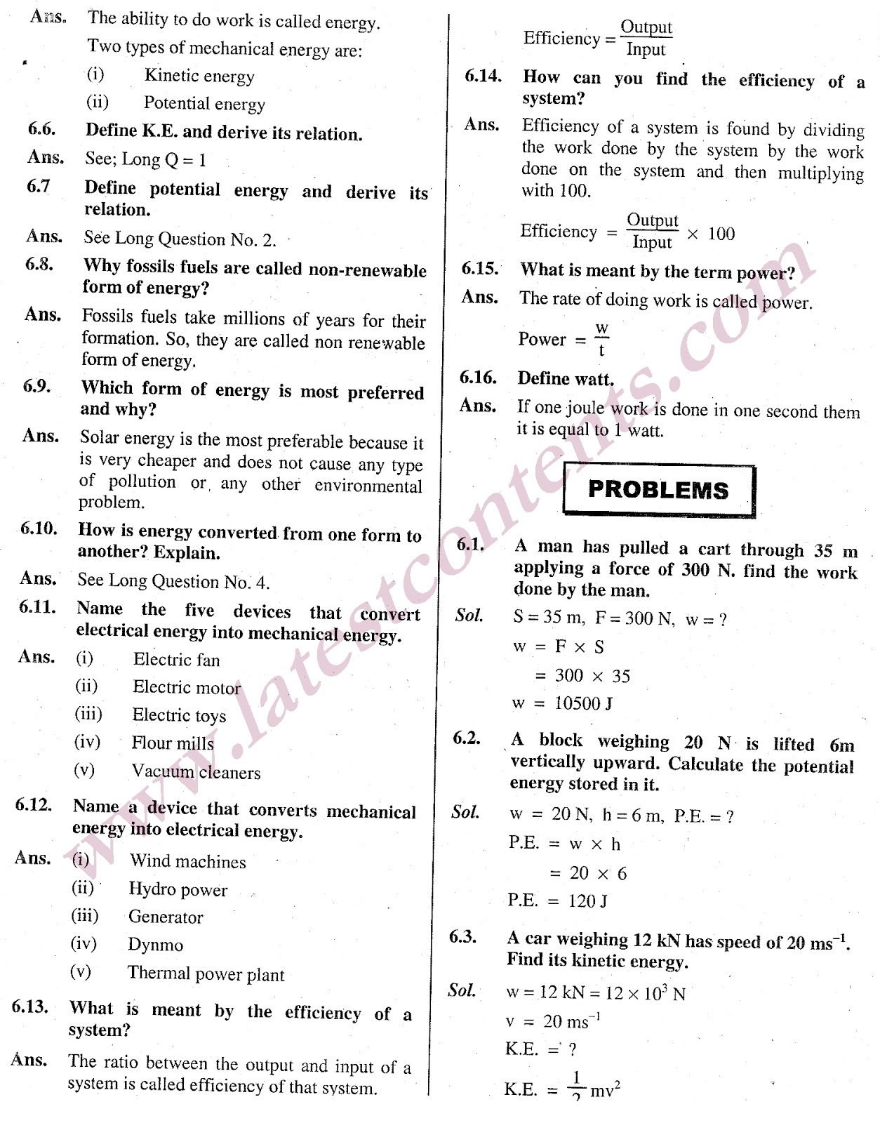 9th Class Physics Notes