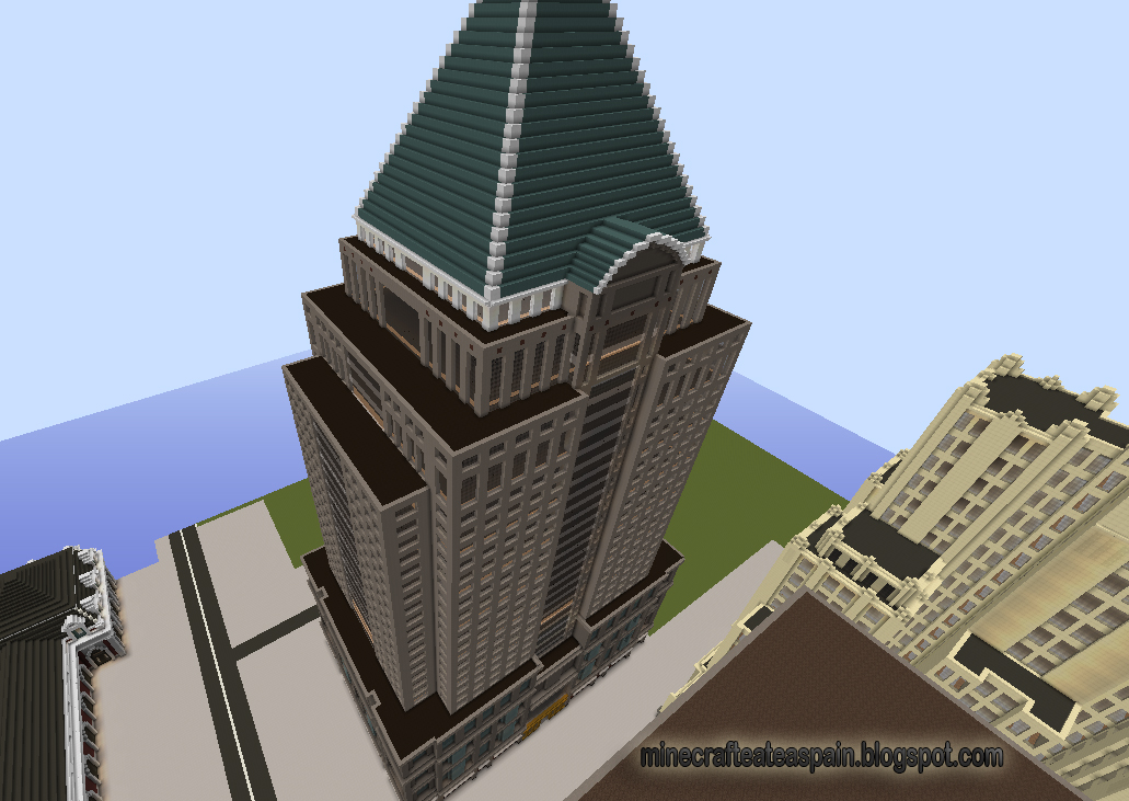 Réplica Minecraft del rascacielos Commerce Place, Baltimore, Maryland ...