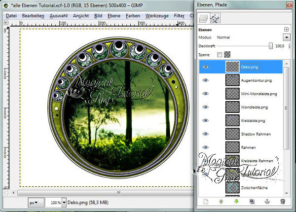 Magical Gimp-Tutorial: Gimp Tutorial "Circle"
